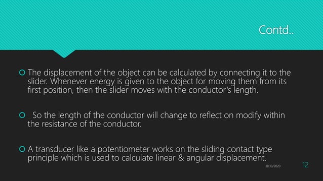 Resistive transducers and Strain Gauge | PPTX | Physics | Science