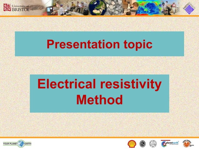 Resistivity method | PPT | Geology | Science