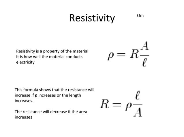 Resistivity and resistance.ppt | Physics | Science