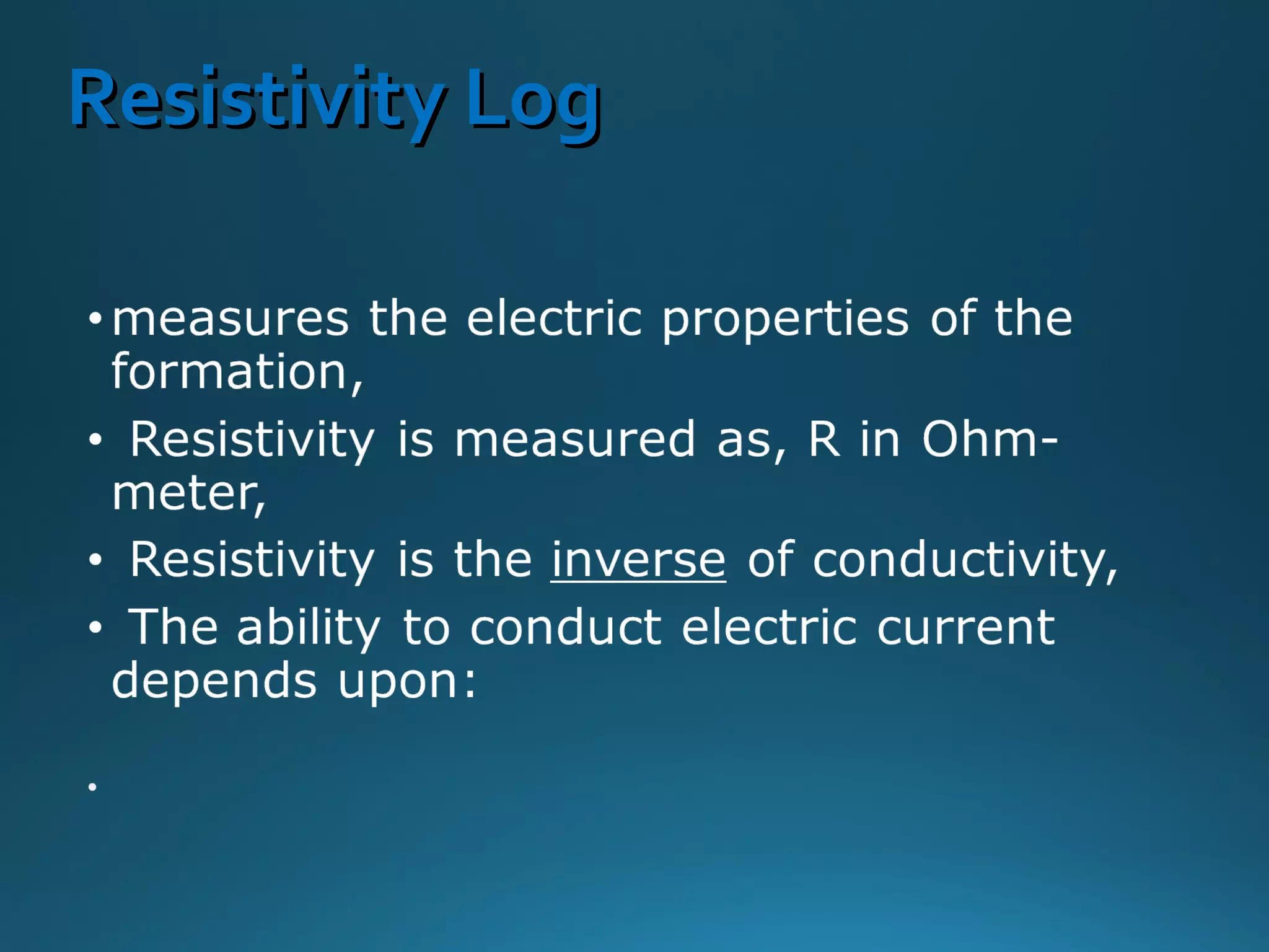 Resistivity Log | PPT