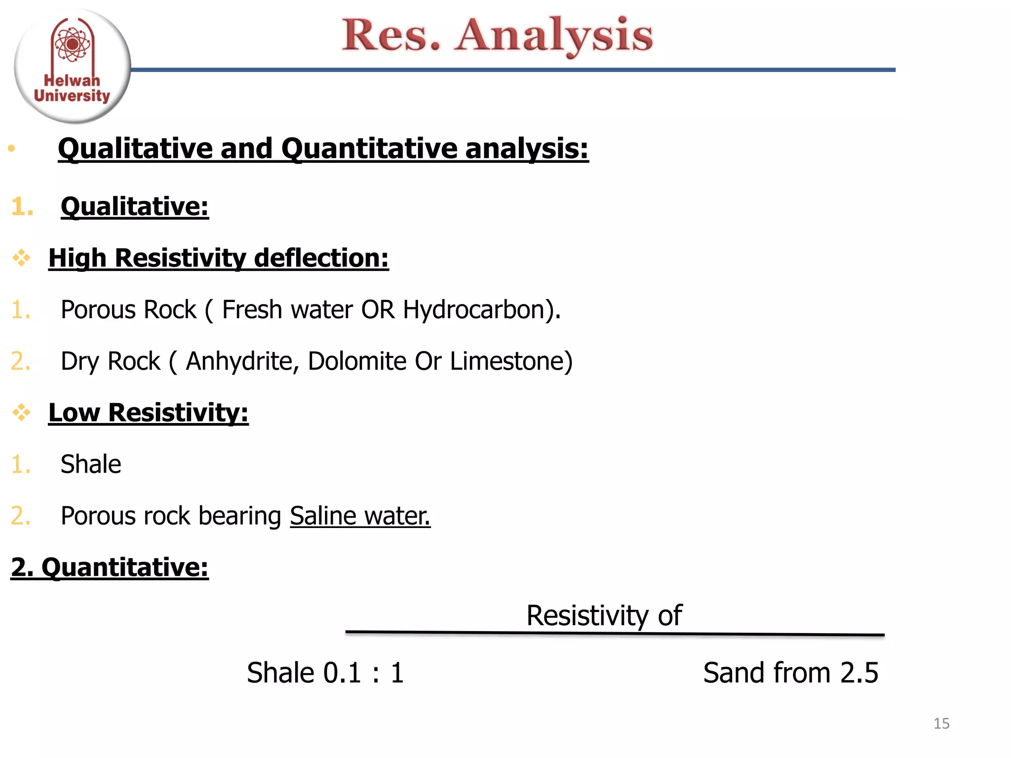 Resistivity log | PDF