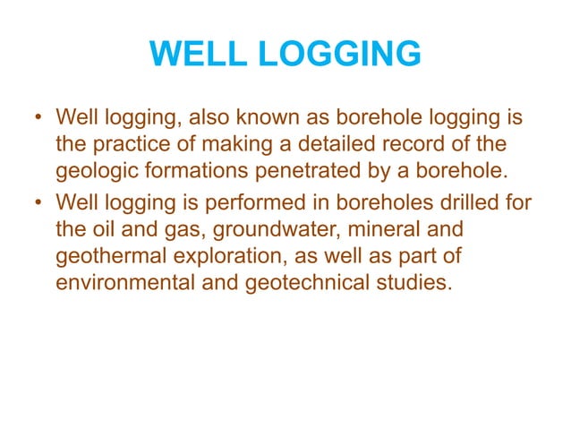 conventional resistivity logs | PPTX | Geology | Science
