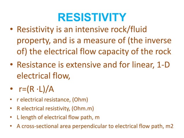 conventional resistivity logs | PPTX | Geology | Science