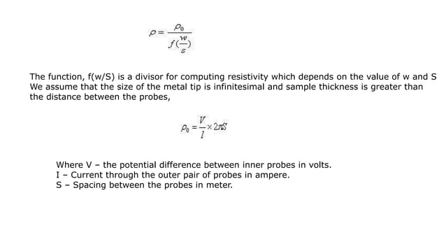 Resistivity of semiconductor by four probe method.pptx