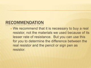 Resistor | PPTX | Physics | Science