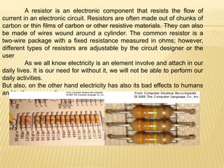 Resistor | PPTX | Physics | Science