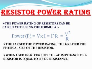 Resistor and its types | PPTX