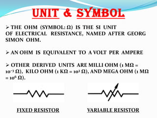 Resistor and its types | PPTX