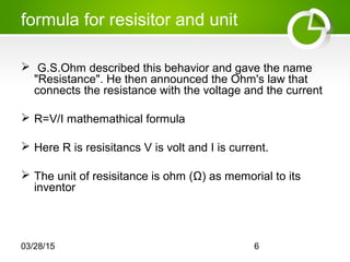 ResistorS | PPT