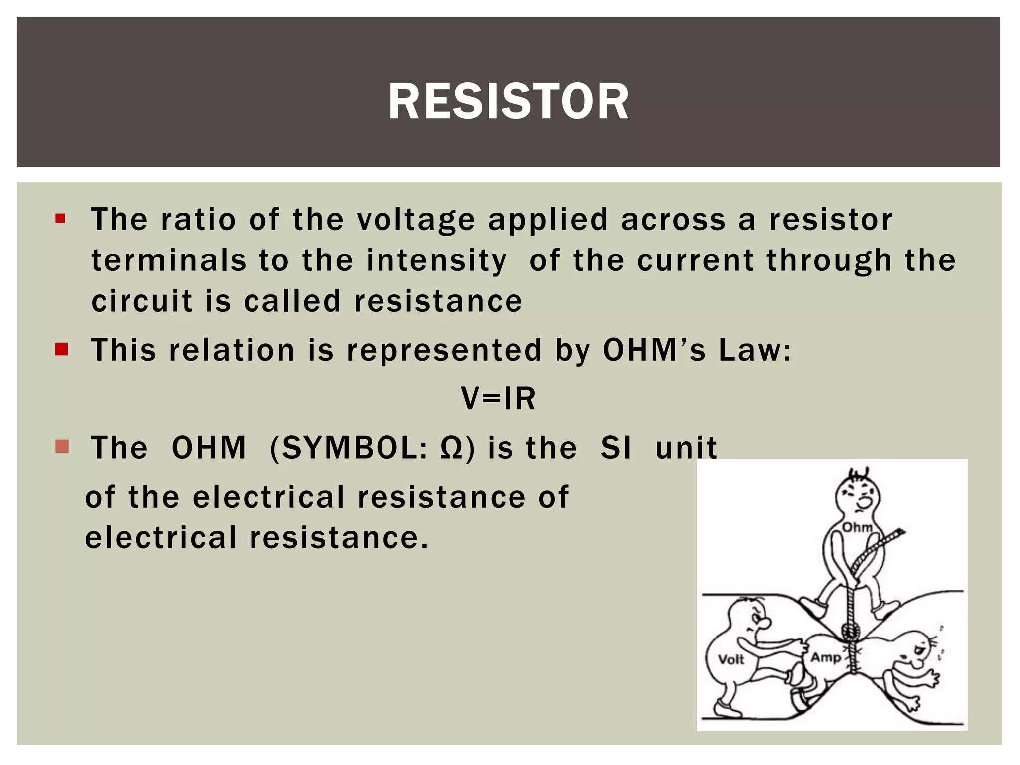 Resistor and conductor | PPTX