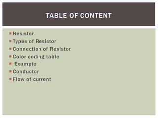 Resistor and conductor | PPT