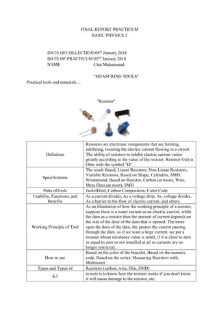 Resistor | PDF