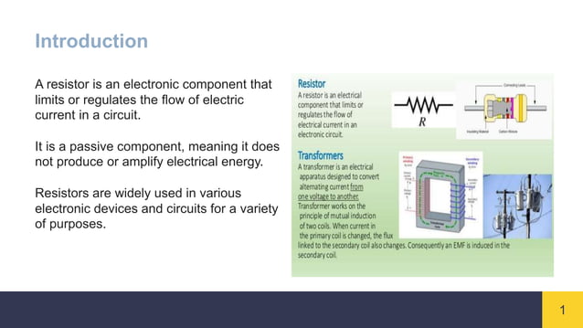 Resistor.pptx | Computer Networking | Computing