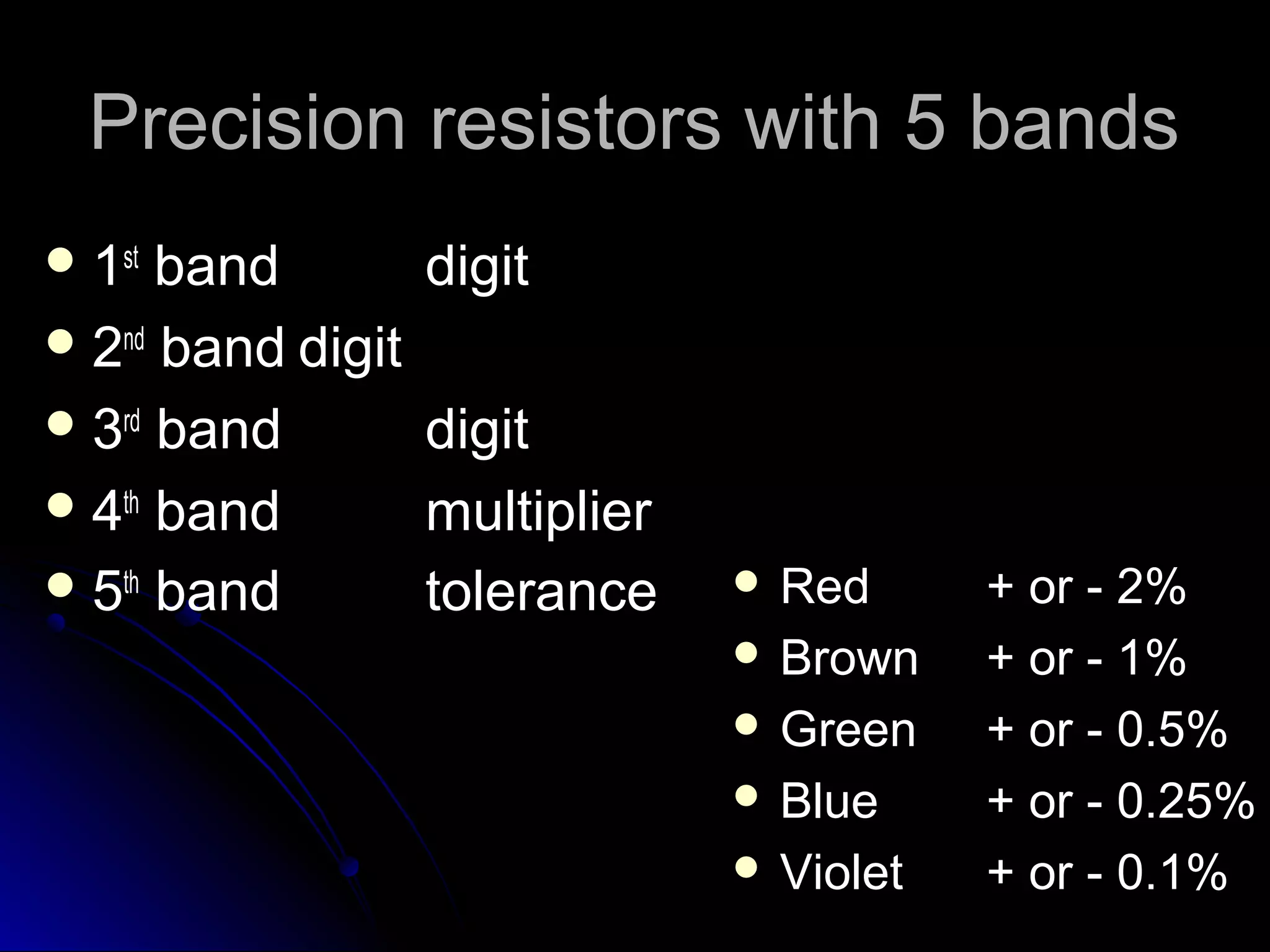 Resistors & Resistor Color Code | PPT