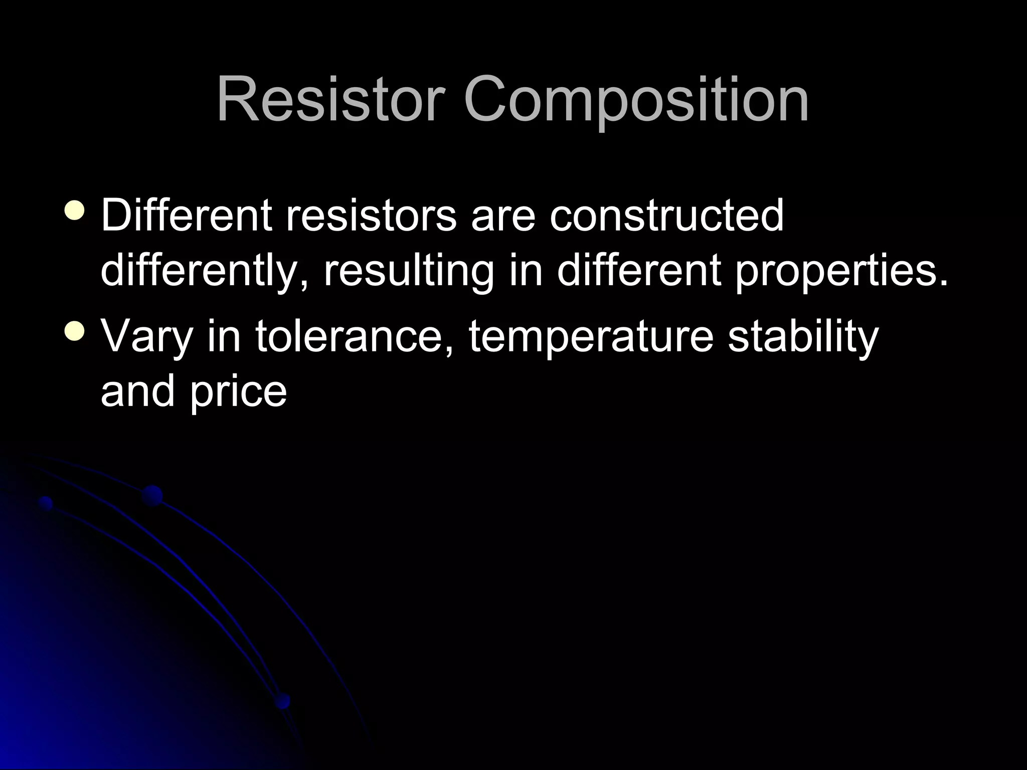Resistors & Resistor Color Code | PPT