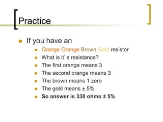 Resistor color code | PPT