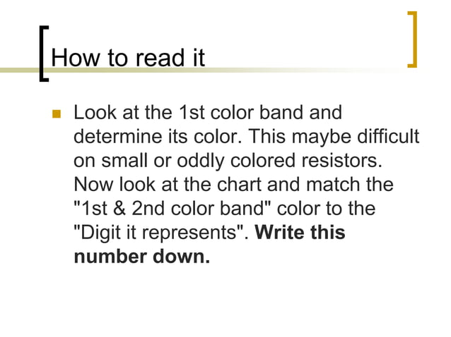Resistor Color Code power point.ppt | Consumer Electronics | Technology ...