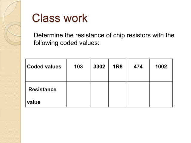 Resistor color codes(1) | PPTX | Consumer Electronics | Technology & Computing