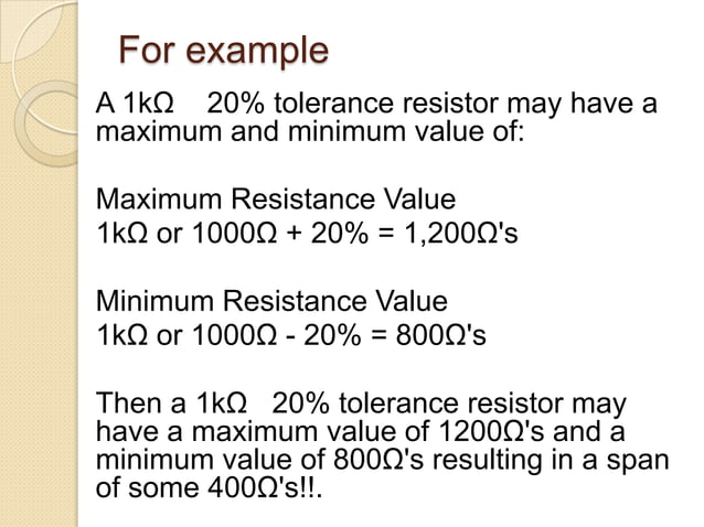 Resistor color codes(1) | PPTX | Consumer Electronics | Technology & Computing