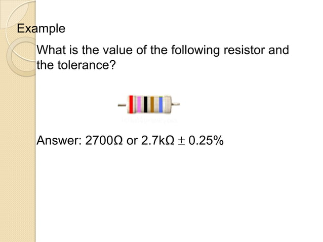 Resistor color codes(1) | PPTX | Consumer Electronics | Technology & Computing