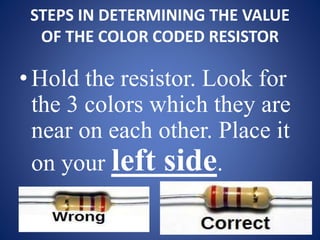 Resistor color coding | PPTX