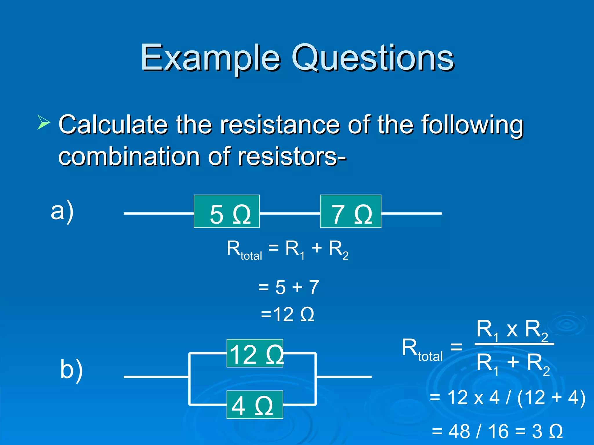Resistor combinations | PPT