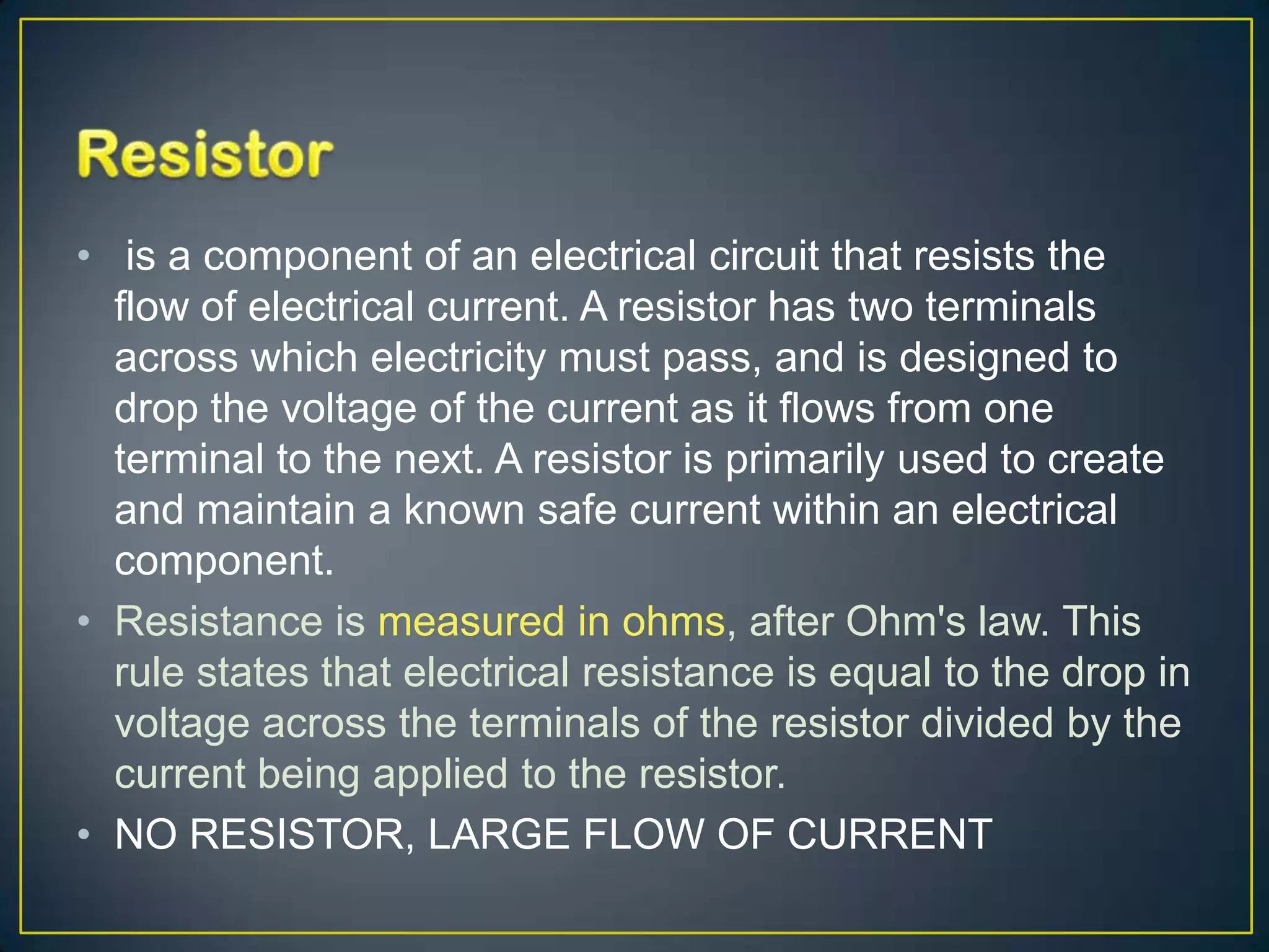 Resistors | PPTX