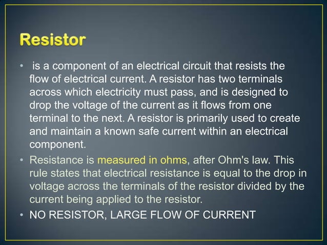 Resistors | PPTX | Physics | Science
