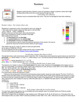 Resistors | PDF