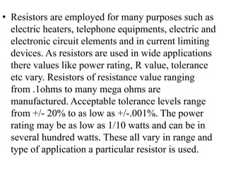 Resistors | PPTX | Physics | Science
