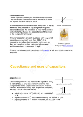 Resistors & capacitors | PDF