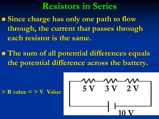 Resistors measurement in series and parallel circuits | PPT
