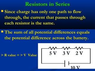 Resistors in series and parallel circuits | PPT