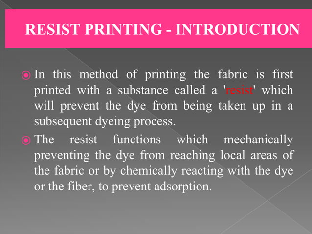 Resist printing | PDF