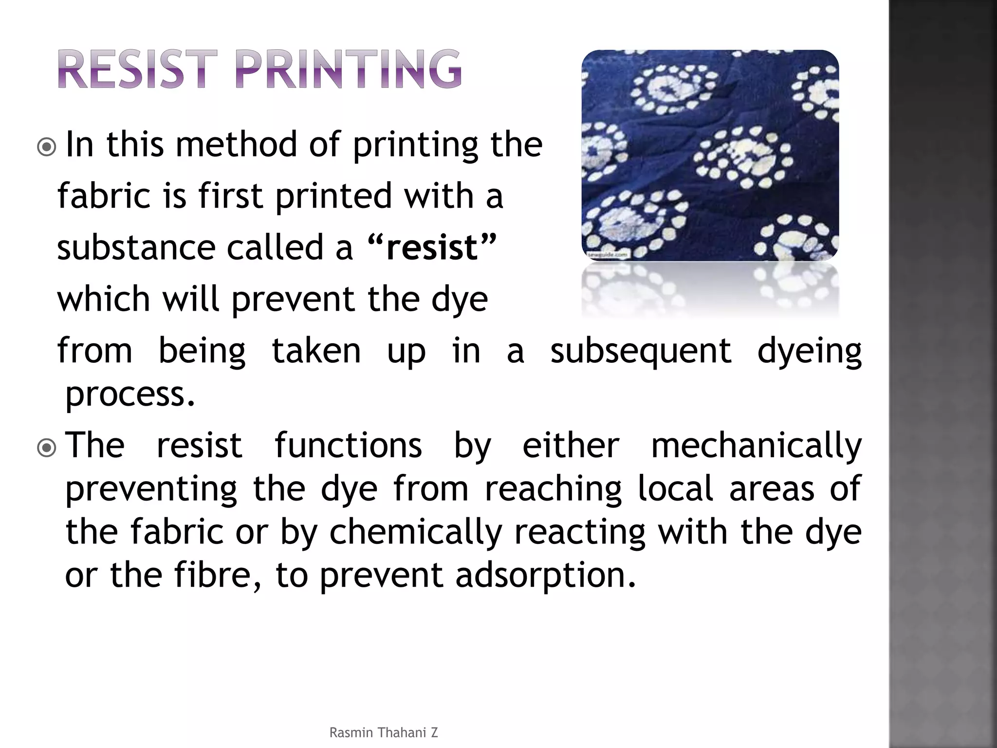 Resist printing | PPTX