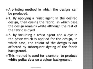 Resist printing | PPTX