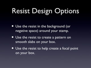 Resist Techniques on Clay | PPT