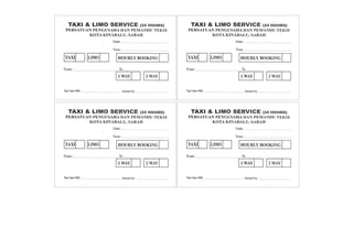 Resit taxi sabah | PDF