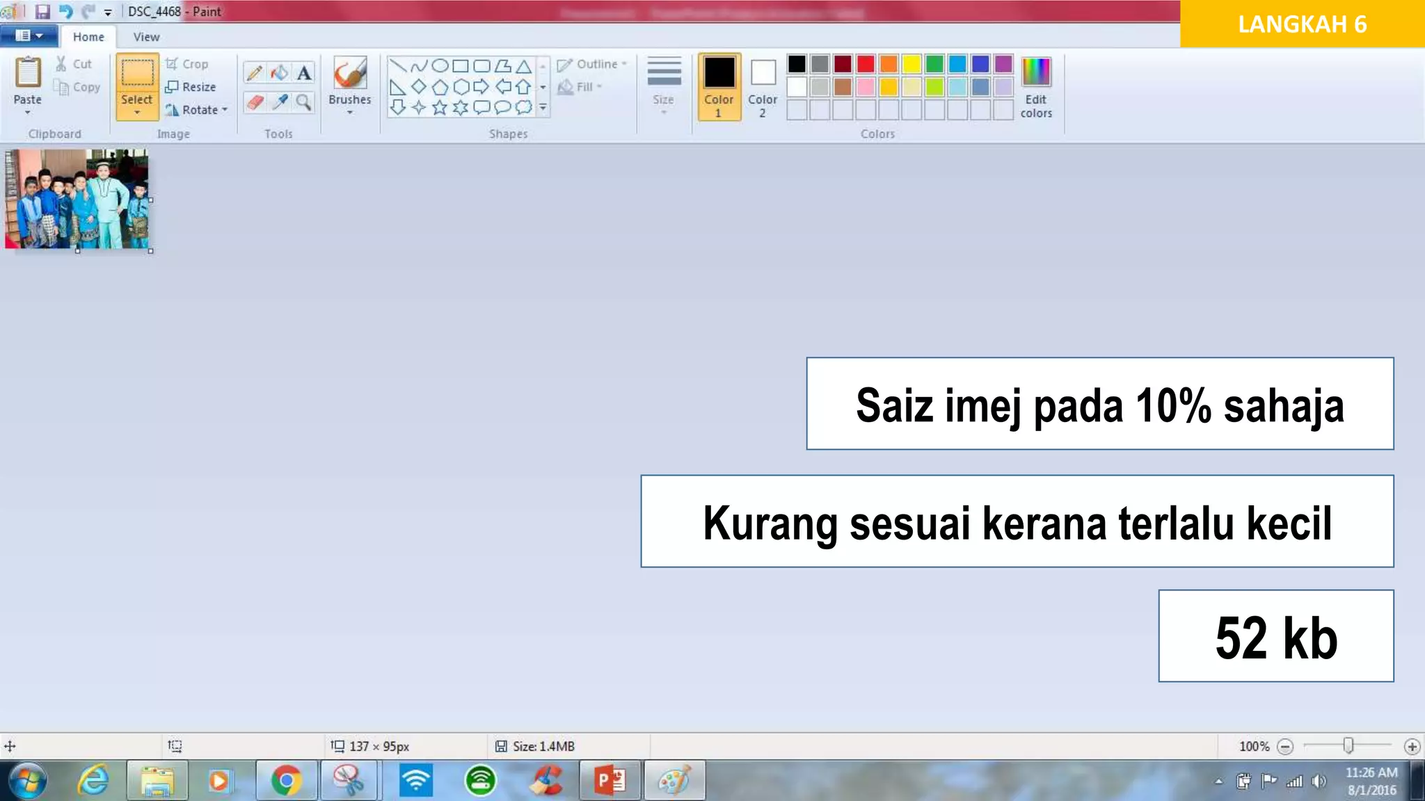 Resize Imej dengan Paint | PPTX