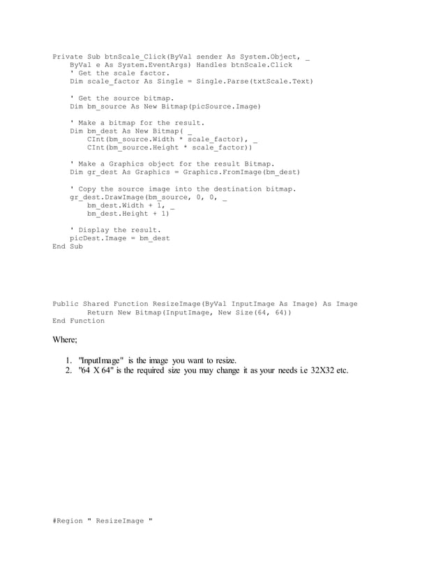 Resize image vb.net | Graphics Software | Computer Software and Applications