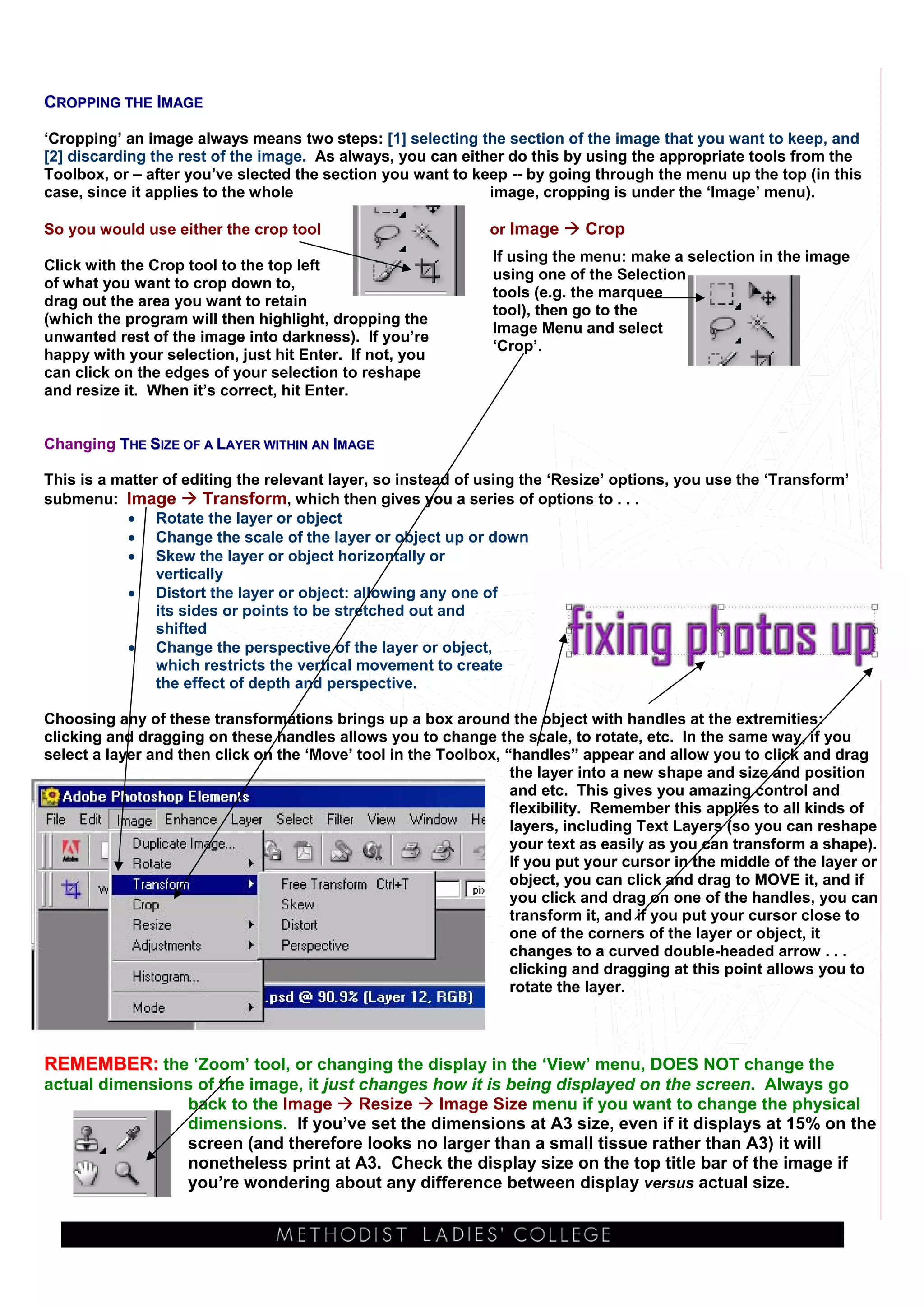 Resizing images | PDF