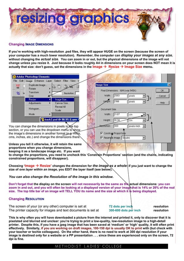 Resizing images | PDF