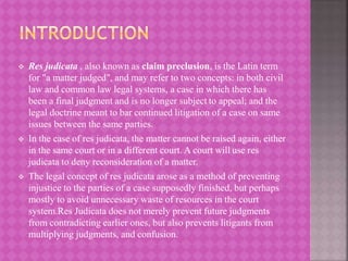 Res judicata | PPTX