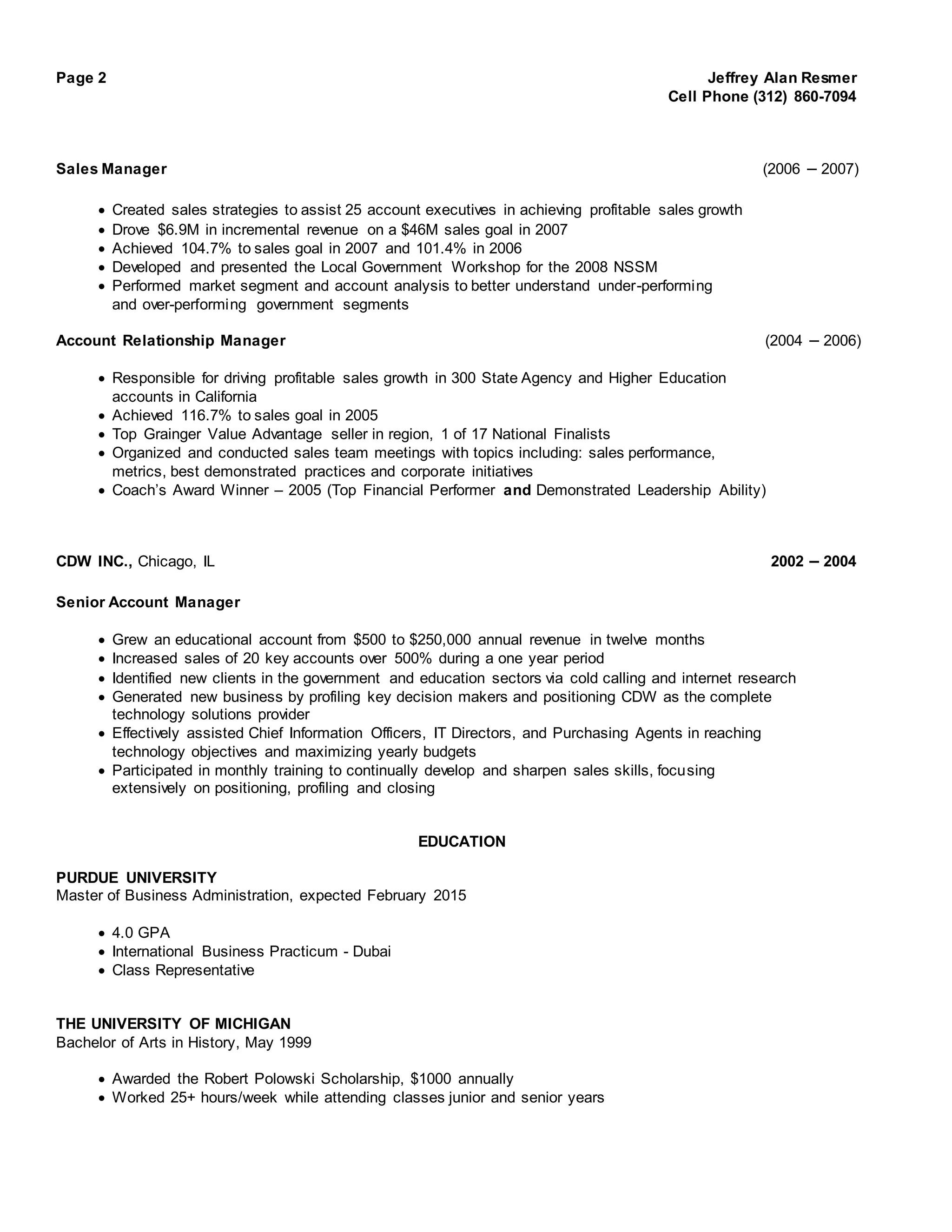 Resmer Resume | DOCX