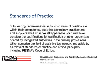 Resna Standards of Practice | PPT