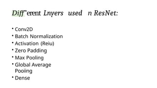 CNN Arcitecture Implementation Resnet CNN-RESNET | PPT