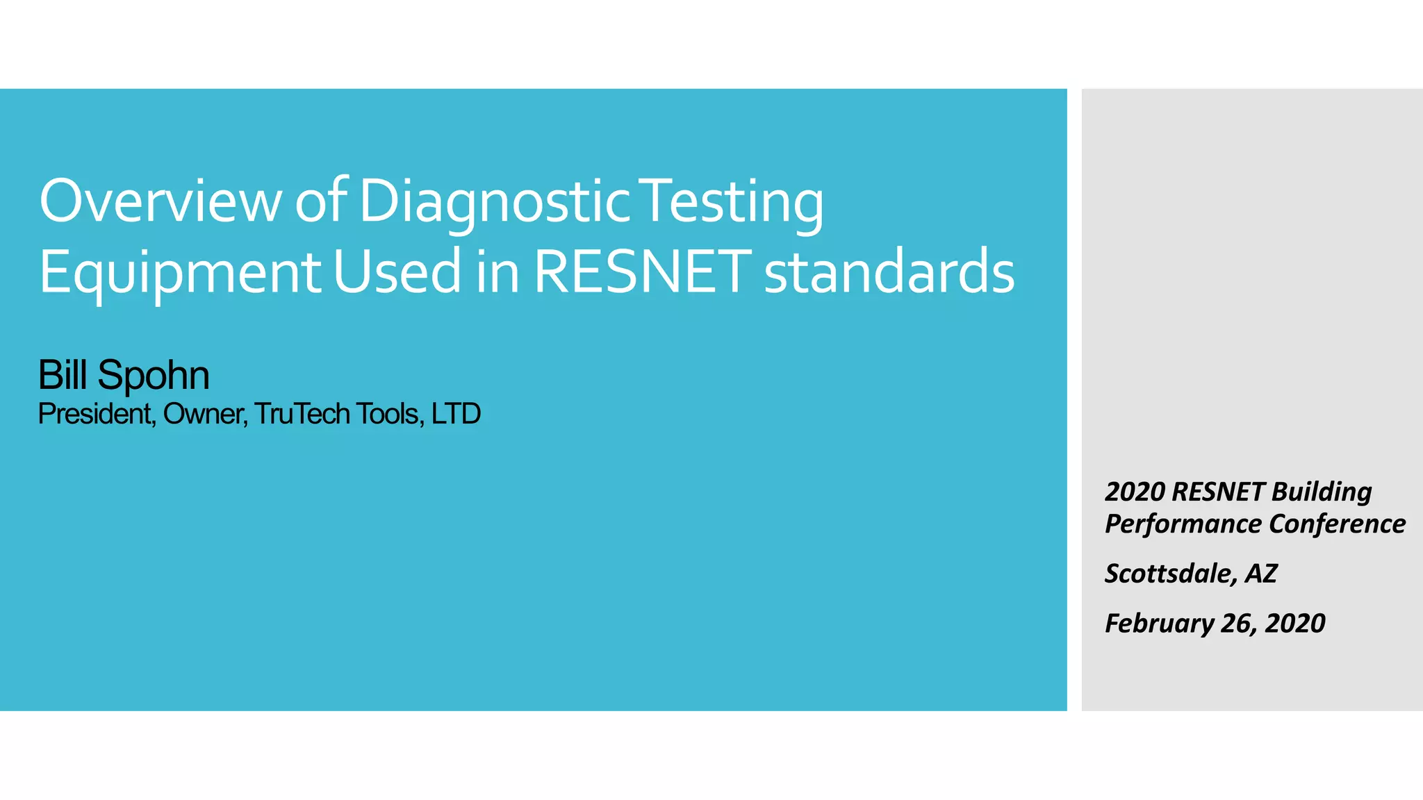 An overview of diagnostic tools used in RESNET testing | PPT