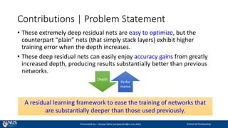 ResNet basics (Deep Residual Network for Image Recognition) | PDF