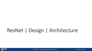 ResNet basics (Deep Residual Network for Image Recognition) | PDF