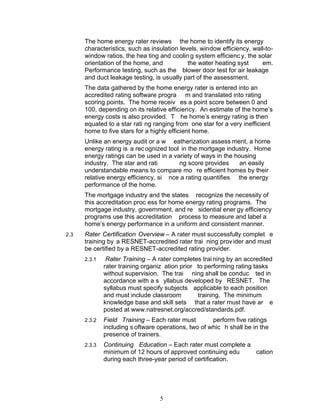 RESNET: Home Energy Rating Standards of Practice | PDF